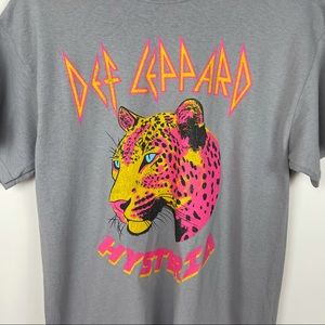 Def Leppard | Tops | Def Leppard Hysteria Neon Pink Yellow Band Tee ...